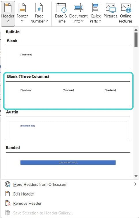 Formatting headers and footers - Hausarbeiten